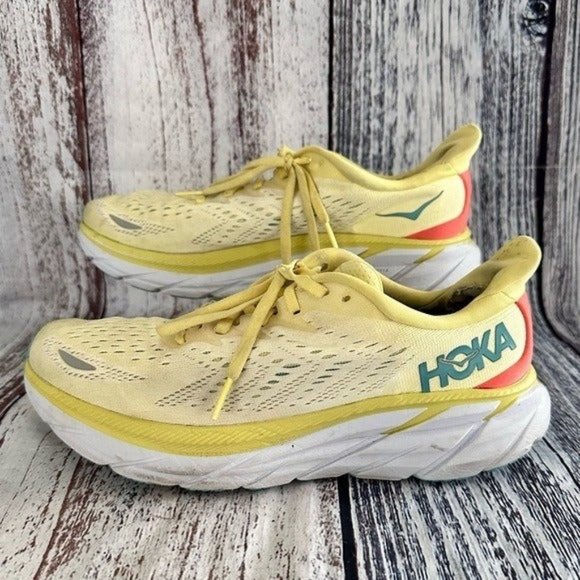 Hoka | Shoes | Hoka One One Clifton 8 Yellow Pear Sneakers | Poshmark